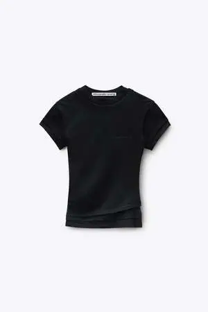 Alexander Wang Layered Short Sleeve Tee Black