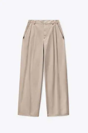 Alexander Wang Side Zip Mid-rise Tailored Pant - Stone