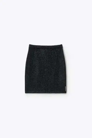 Alexander Wang Mini Skirt With Hotfix - Black
