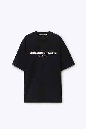 Alexander Wang Puff Logo Oversized Tee Black