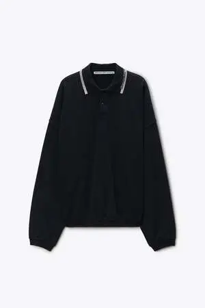 Alexander Wang Long-sleeve Polo Shirt - Black