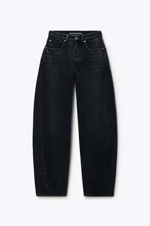 Alexander Wang Blow Up Crystal Hotfix Logo Pocket Jean - Grey Aged