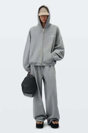 Alexander Wang Logo Print Mid-rise Oversized Sweatpant - Sidewalk