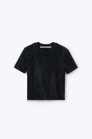 Alexander Wang Ss Crewneck Tee W/ Hotfix - Black