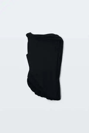 Alexander Wang Asymmetric Draped Twisted Top - Black