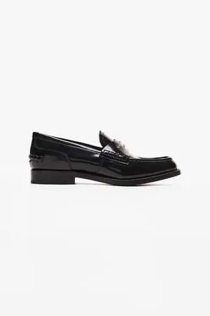 Alexander Wang Carter Logo Leather Loafer - Black