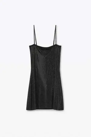 Alexander Wang White Crystal Hotfix Cami Dress - Black