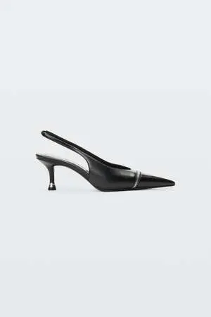 Alexander Wang Slasher 65mm Zip Sling Back - Black