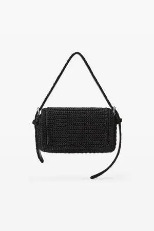 Alexander Wang Ricco Cozy Slim Flap Bag - Black