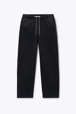 Alexander Wang Grey Cotton Terry Sweatpant With Crystal Hotfix Drawcord - Black