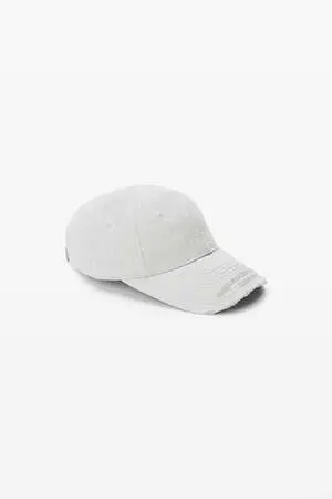 Alexander Wang Distressed Baseball Cap W/ Allover Hotfix Light Pink