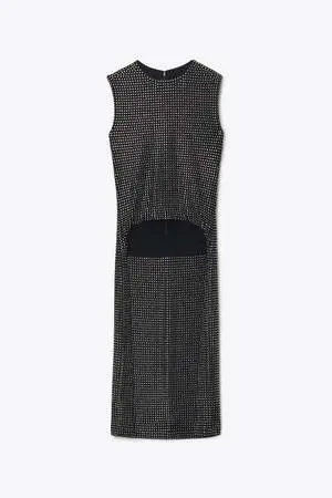 Alexander Wang Crystal Hotfix Sleeveless High-low Top - Black