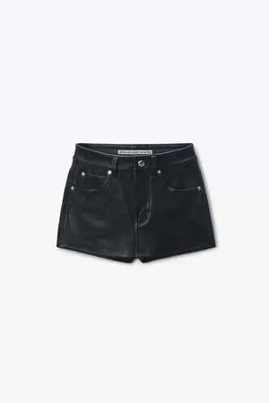 Alexander Wang Lambskin Leather Miniskort - Black