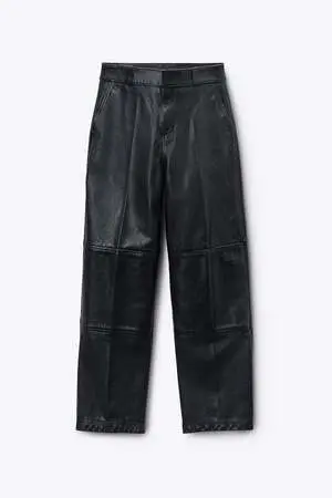 Alexander Wang Worn Moto Leather Workwear Pant