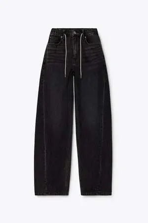 Alexander Wang Crystal Hotfix Drawcord Balloon Jogger - Grey Aged