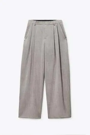 Alexander Wang Side Zip Mid-rise Tailored Pant - Light Heather Grey