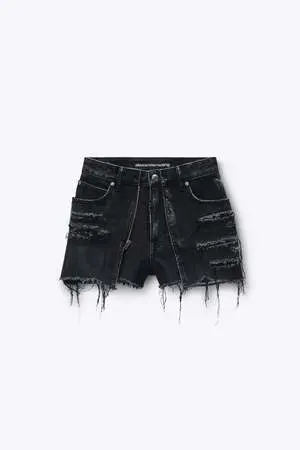 Alexander Wang Zip Double Layer Short - Grey Aged