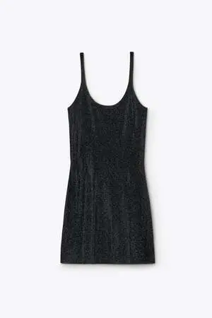 Alexander Wang Scoop Neck Dress W/ Clear Bead Hotfix Black
