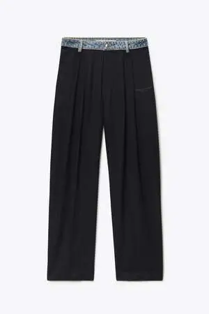Alexander Wang Denim Waistband Mid-rise Pant - Black