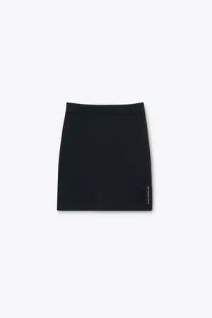 Alexander Wang Mini Skirt With Knit Logo Patch Black