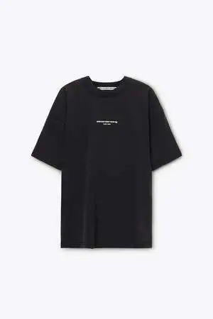Alexander Wang Logo Print Tee - Washed Black
