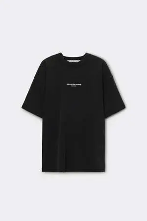 Alexander Wang Logo Print Tee - Washed Black