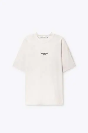Alexander Wang Short Sleeve Tee W/ Logo Print White
