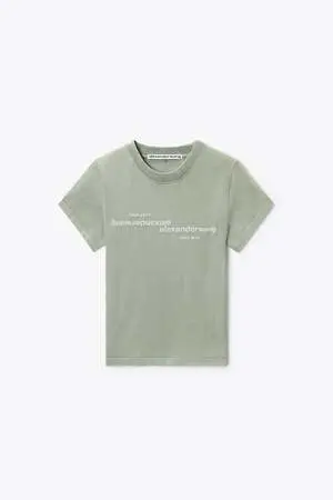 Alexander Wang Mirrored Logo Tee - Washed Sage