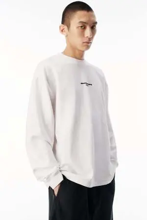 Alexander Wang Long Sleeve Tee W/ Logo Print - White