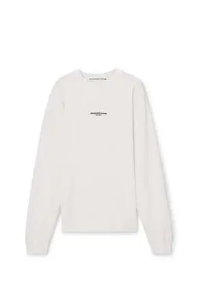 Alexander Wang Long Sleeve Tee W/ Logo Print - White
