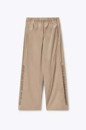Alexander Wang Perforated Logo Mid-rise Track Pant Dune