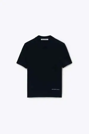 Alexander Wang Ss Crewneck Tee W/ Knit Logo Label - Black