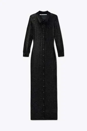 Alexander Wang Crystal Polo Maxi Dress Black
