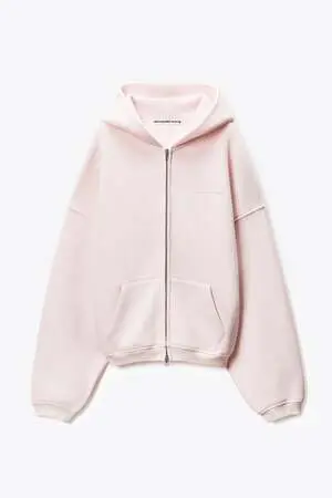 Alexander Wang Crystal Hotfix Zip-up Hoodie - Black
