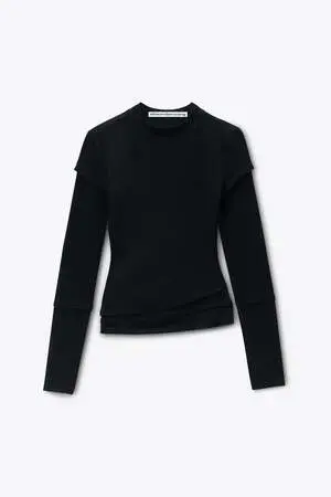 Alexander Wang Layered Ls Top - Black