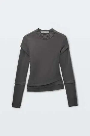 Alexander Wang Layered Top - Charcoal