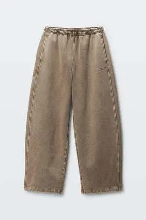 Alexander Wang Crystal Hotfix Mid-rise Oversized Sweatpant - Fallen Rock