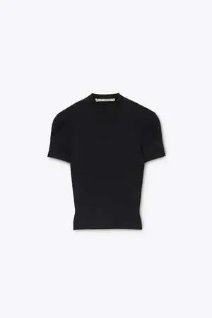 Alexander Wang Debossed Logo Fitted Tee - Black