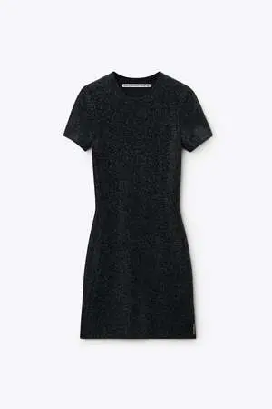 Alexander Wang Ss Crewneck Dress With Hotfix - Black
