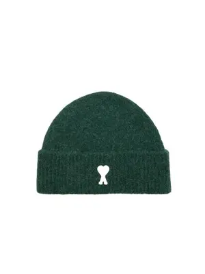 AMI Paris Adc Beanie - Green