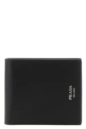 Prada Antiqued Leather Wallet - Black