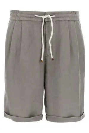 Brunello Cucinelli Linen Bermuda Shorts - Gray
