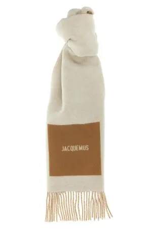 Jacquemus L'echarpe Rond Carré Scarf - Beige