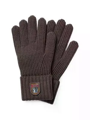 PARAJUMPERS Noez Logo-patch Knitted Gloves - Brown