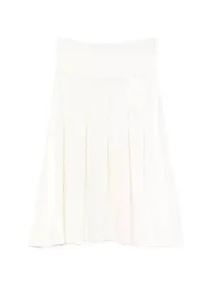 TOTEME Ribbed Waist Skirt Off-white - Neutrals