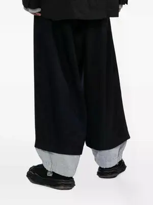 Mihara Yasuhiro Layered Wide-leg Trousers