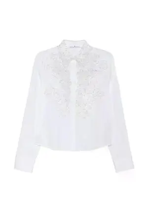 Ermanno Scervino Lace-panelled Sequin-embellished Shirt