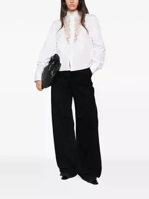 Ermanno Scervino Lace-panelled Sequin-embellished Shirt