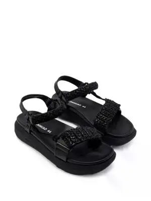 ONWUAD Gabe Woven-leather Platform Sandals