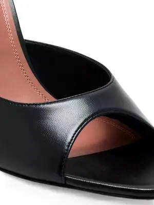 Amina Muaddi Alexa Leather Sandals